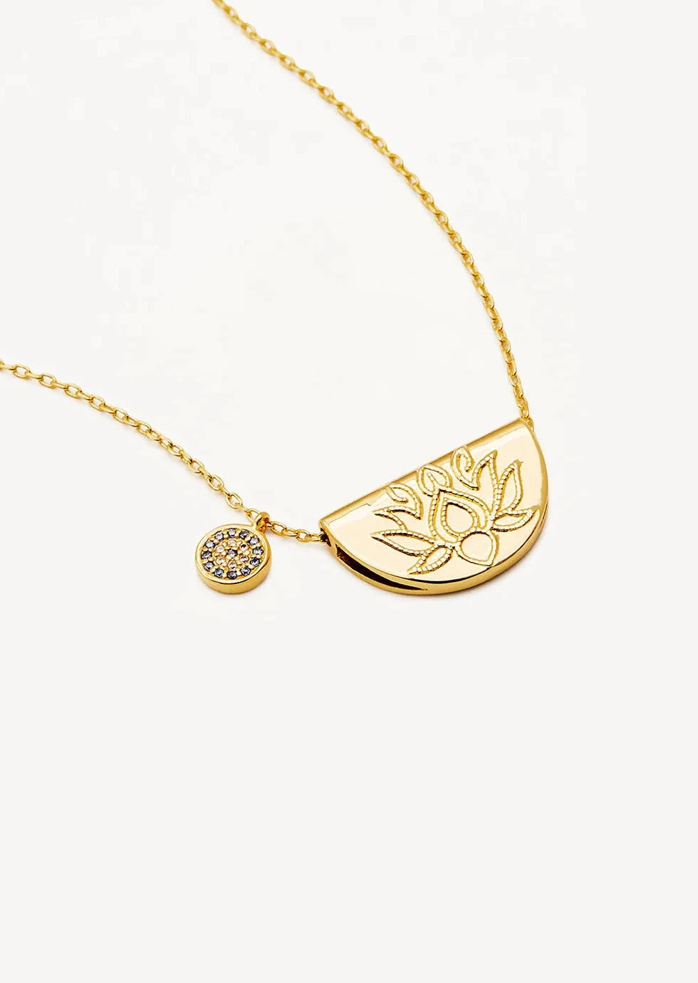 Lucky Lotus Necklace 18k Gold Vermeil Studio Row Store